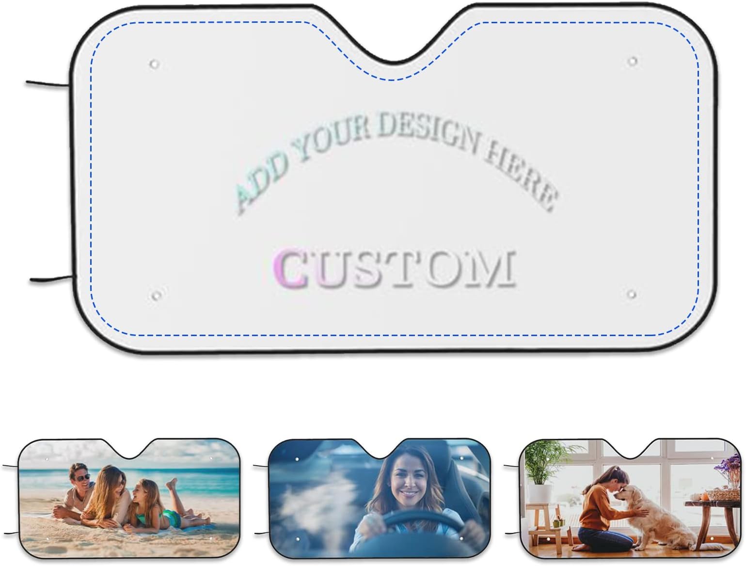 Amazon.com: Custom Car Sun Visor,Personalized Windshield Sunshade ...