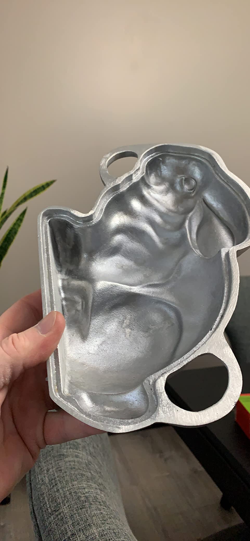 Amazon.com: O’Creme Easter Bunny 2-Piece Cake Mold, Cast Aluminum 3-D ...