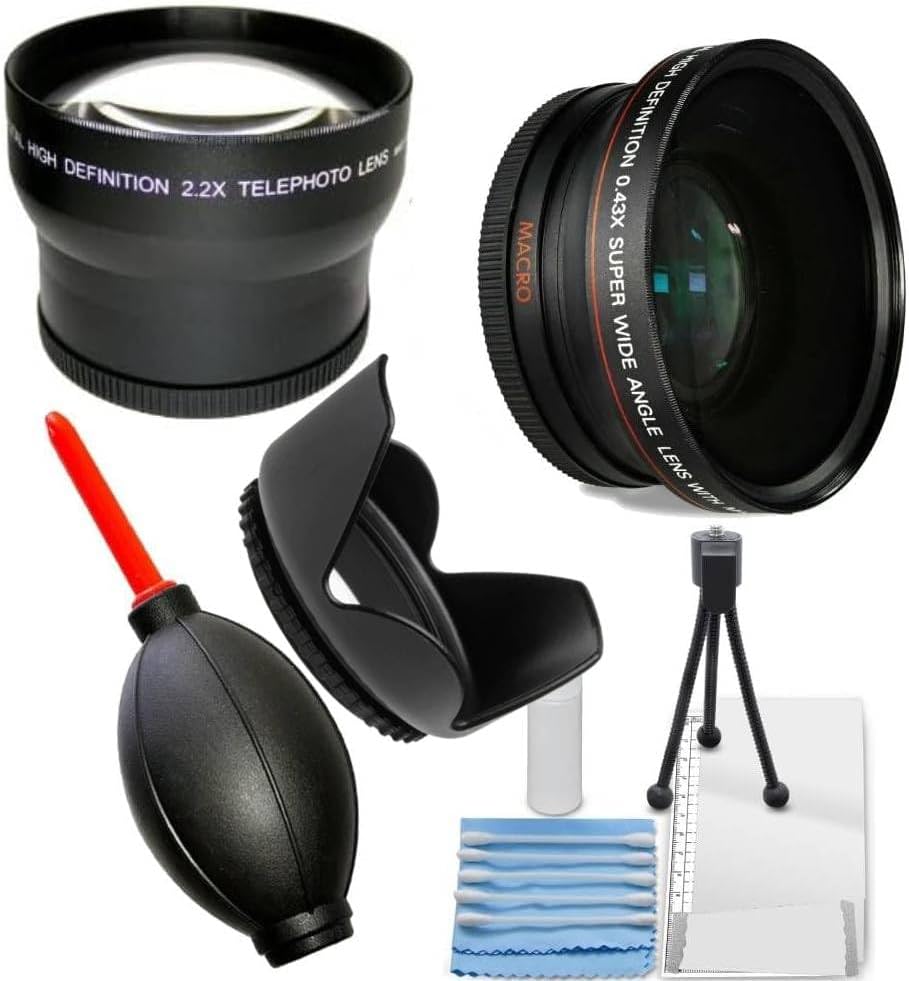 Amazon.com : 62MM Deluxe Lens Kit inluded 0.43x Wide Angle Lens with ...