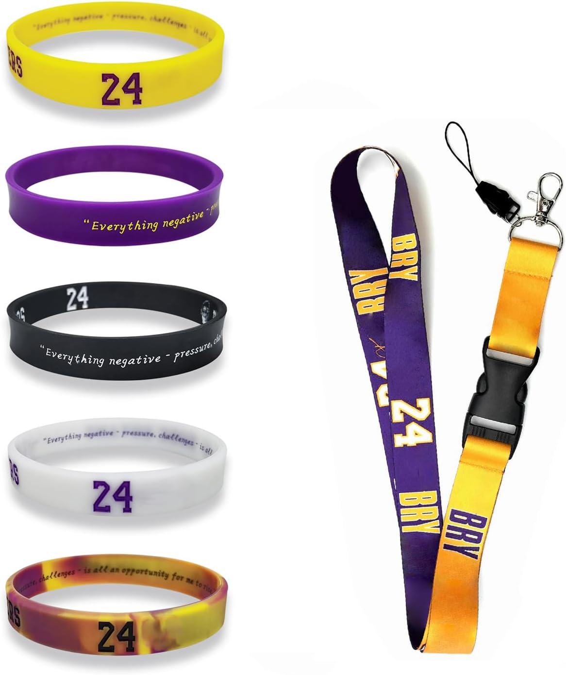Amazon.com: Basketball-Silicone-Bracelets Star-Lanyard Idol-Keychain ...