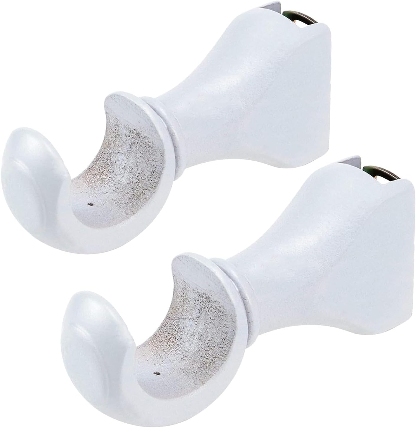 Amazon.com: HEVSTIL 2-Pack Wood Curtain Rod Brackets,Return End ...