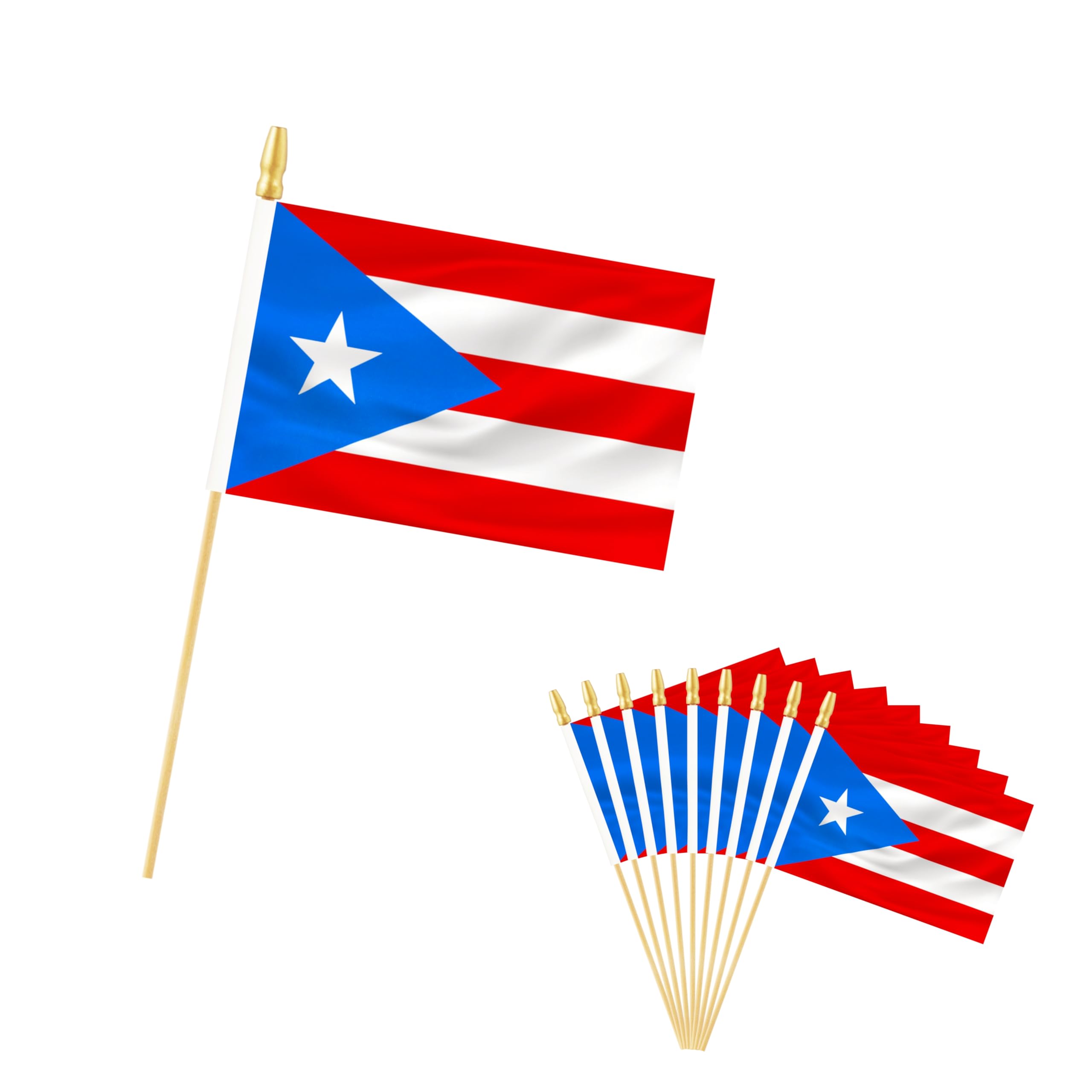 Amazon.com : Rotenl 25 Pack Puerto Rico Small Mini Flags, Hand Held ...