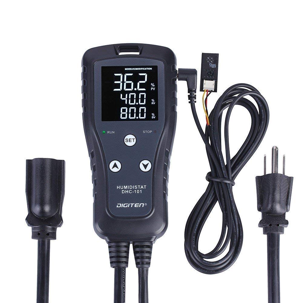 Amazon.co.jp: DIGITENデジタル湿度コントローラーHumidistat配線済みプラグシンプルステージAC110V -240V ...