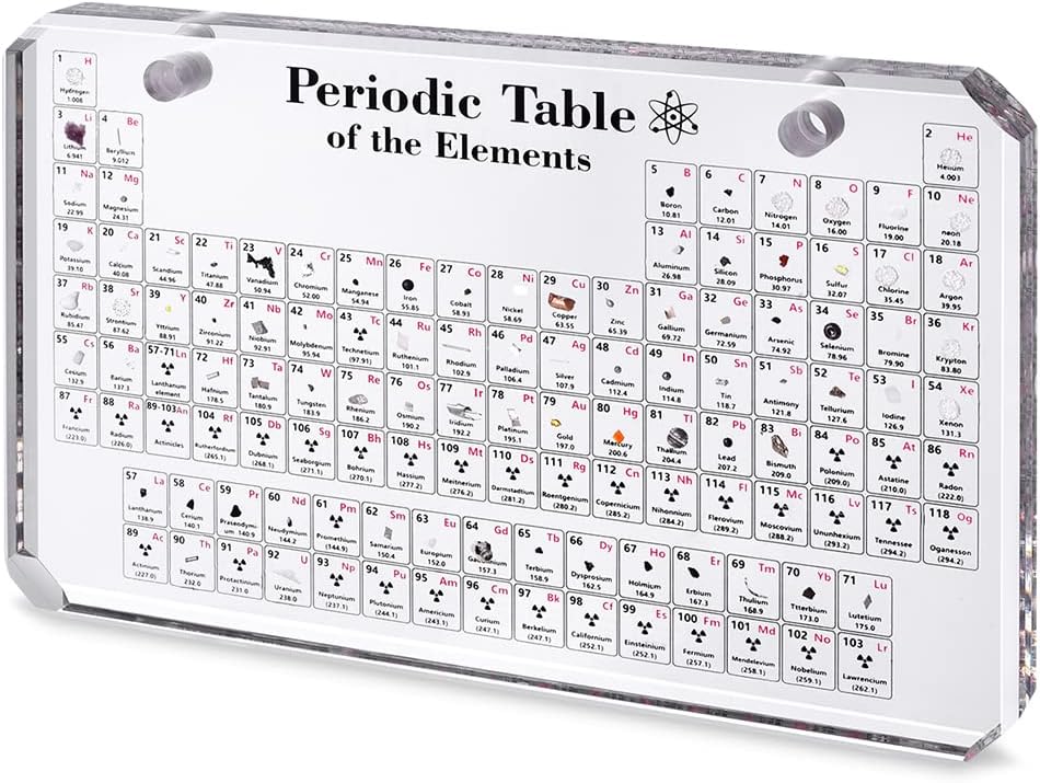 Amazon.co.jp: BTLIN 元素の周期表 83種 本物 元素 大型サイズ 読みやすい アクリル 実物入り 元素周期表 230 x ...