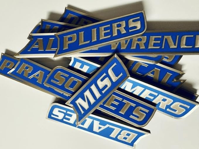 Amazon.com: 12 Pack of Magnetic Toolbox Labels, 3D-Printed Tool Box ...