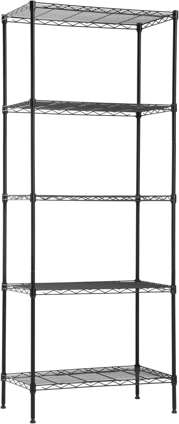 Amazon.com: HOMEFORT 5-Tier Wire Shelving 5 Shelves Unit Metal Storage ...