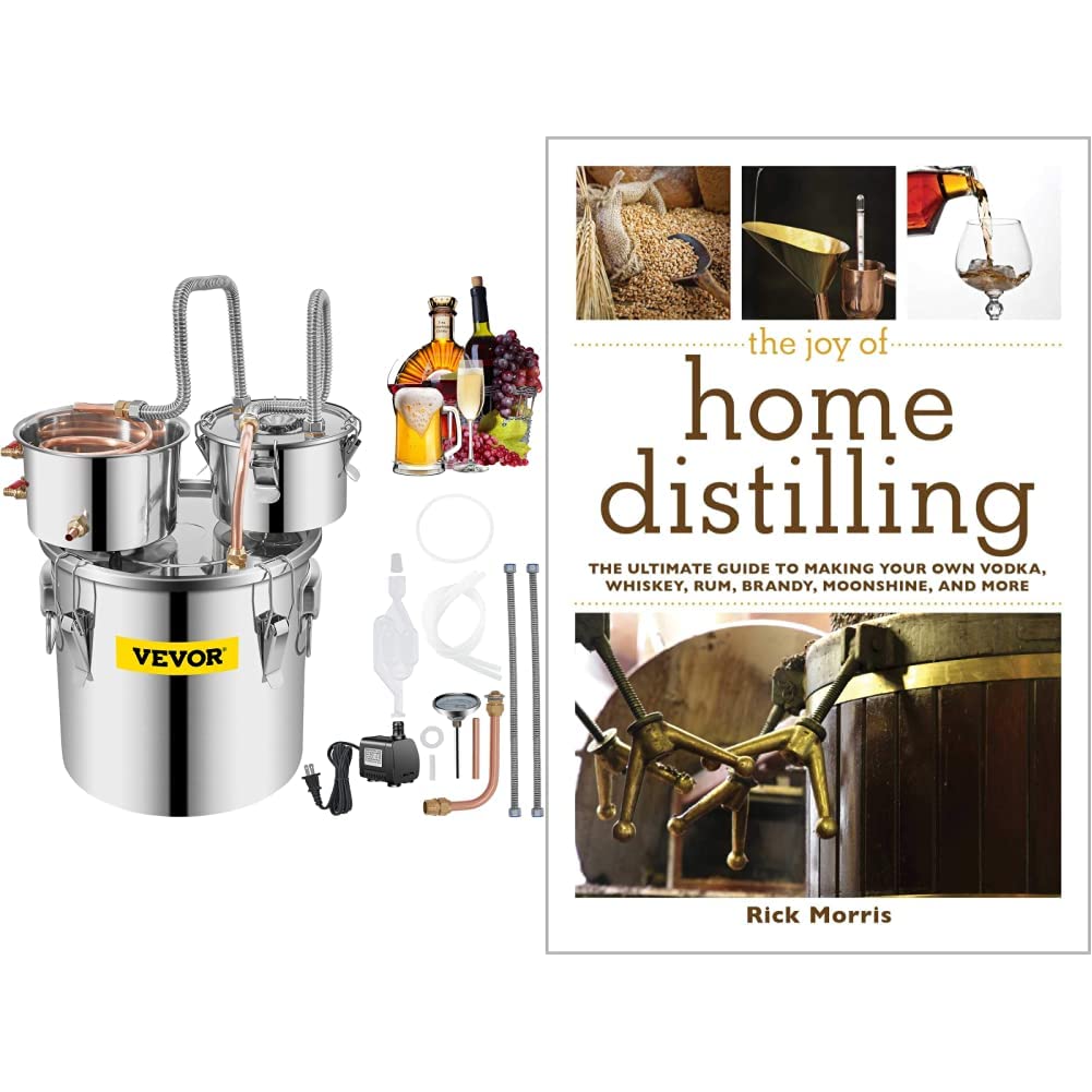 Buy VEVOR Alcohol Still, 3 Gallon, Stainless Steel Alcohol Distiller ...