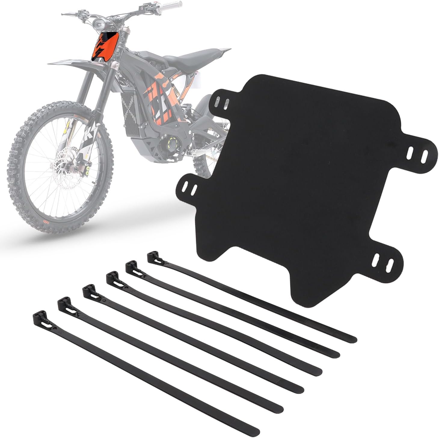 Amazon.com: Sur Ron Front Number Plate Electric Bike-Number Plate Motorcycle Plate ABS Plastic ...