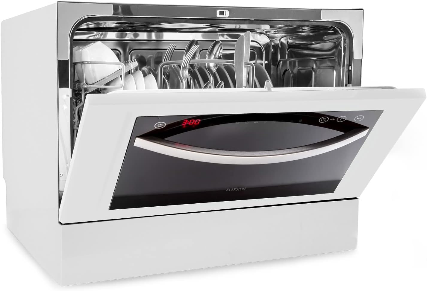 Klarstein Table Top Dishwasher, 6 Place Setting Mini Dishwasher, Quiet ...