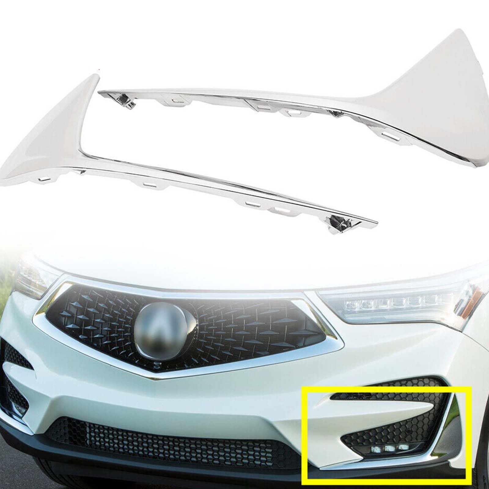 Amazon.com: Kspeed Pair of ABS Front Fog Light Trim Running Lights ...