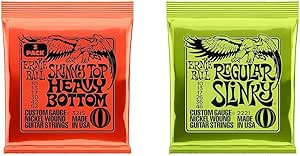 Amazon.com: Ernie Ball Skinny Top Heavy Bottom Slinky Nickel Wound Electric Guitar Strings 3 ...