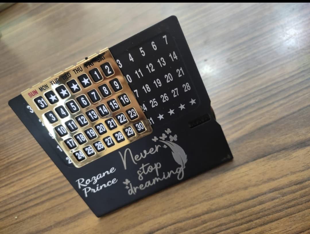 Savri Stainless Steel Life Time Infinity Calendar With Adjustable Month ...