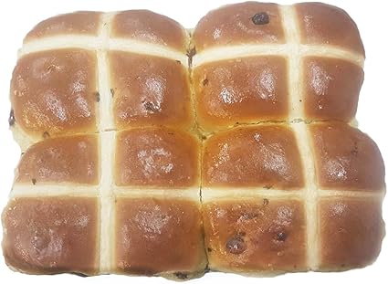 Morrisons Bramley Apple & Cinnamon Hot Cross Buns : Amazon.co.uk: Grocery