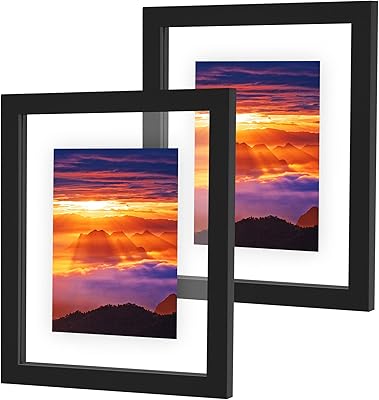 Amazon.com: MUYE 12x12 Floating Frames Set of 2,Double Glass Picture ...