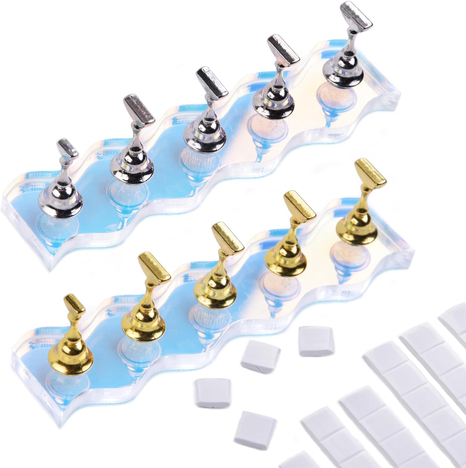 Amazon.com: Ycyan 2 Set Nail Stand for Press on, Aurora Acrylic Nail ...