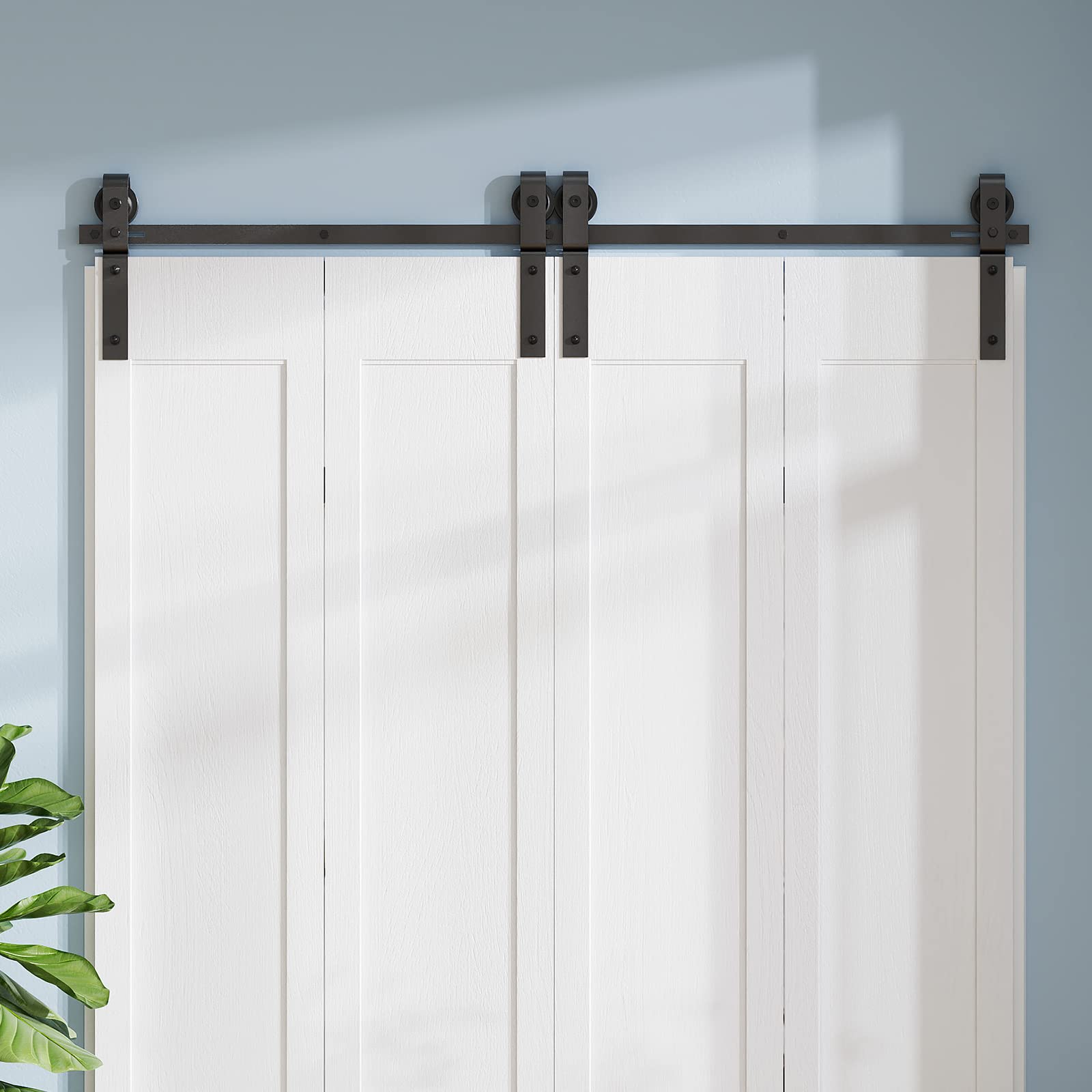 Snapklik.com : ROOMTEC 5FT Bi-Folding Sliding Barn Door Hardware Track ...