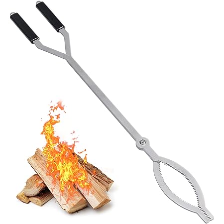 Amazon.com : 40" Fire Tongs Firewood Grabbers, Stainless Steel Large ...