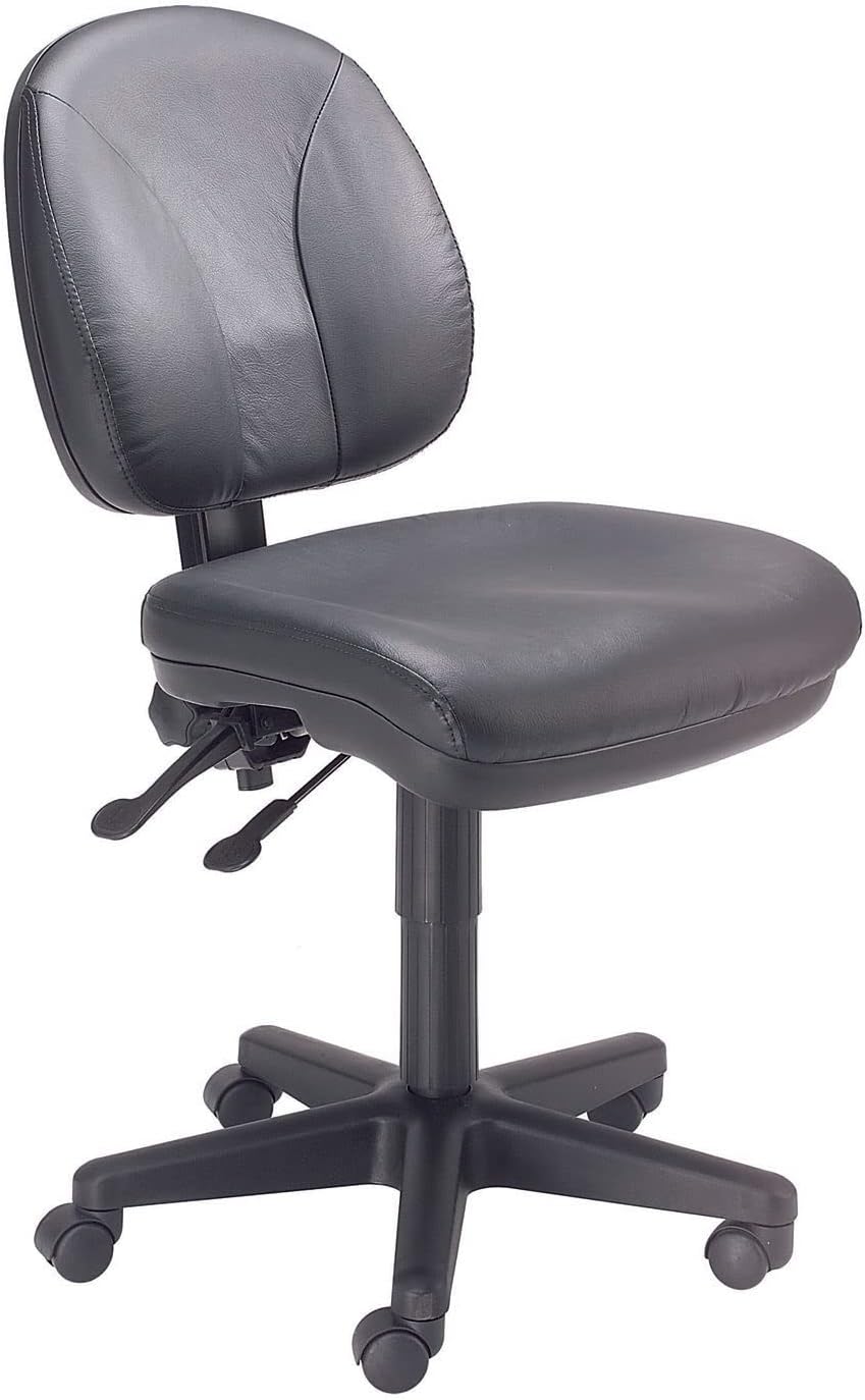 Amazon.com: Global Industrial Leather Task Chair, Black : Home & Kitchen