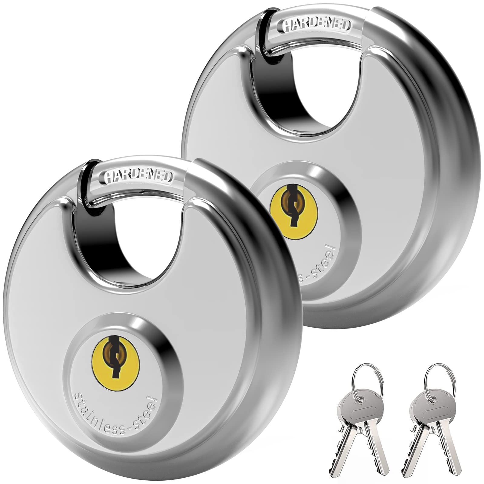 Key Padlock Outdoor, [2-Pack] [Waterproof] Diyife 70mm Stainless Steel ...