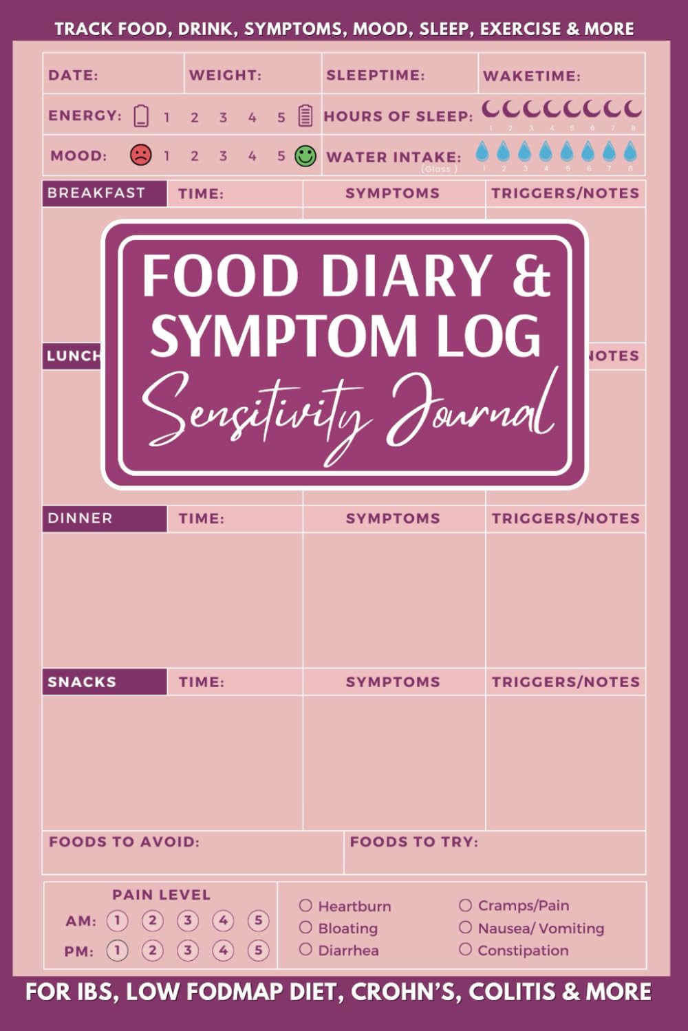 Food Diary & Symptom Log: Daily Food Sensitivity Journal to Identify ...