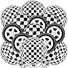 Amazon.com: KatchOn, Black and White Checkered Balloons - 22 Inch, Pack ...