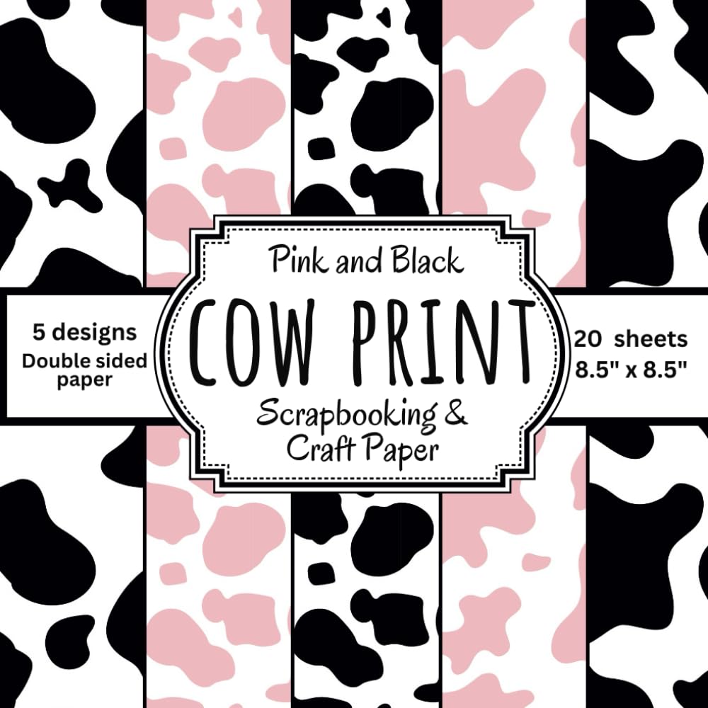 Pink And Black Scrapbook Paper