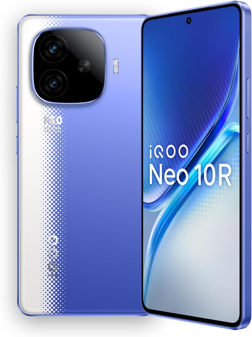 iQOO Neo 10R 5G (Raging Blue, 12GB RAM, 256GB Storage) | Snapdragon 8s Gen 3 Processor | India's ...