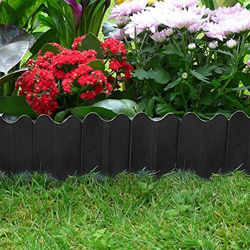 Acidea 20 Pack Garden Lawn Edging Plant Border, Flexible Interlocking ...