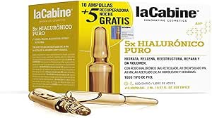 La Cabine Pure Hyaluronic 10 Ampoules of 2 ml + 5 Ampoules Night ...