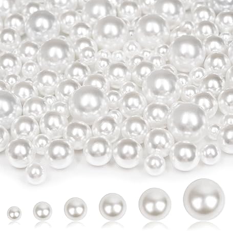 Amazon.com: 2000PCS Pearls for Crafting, White No Hole Beads for ...