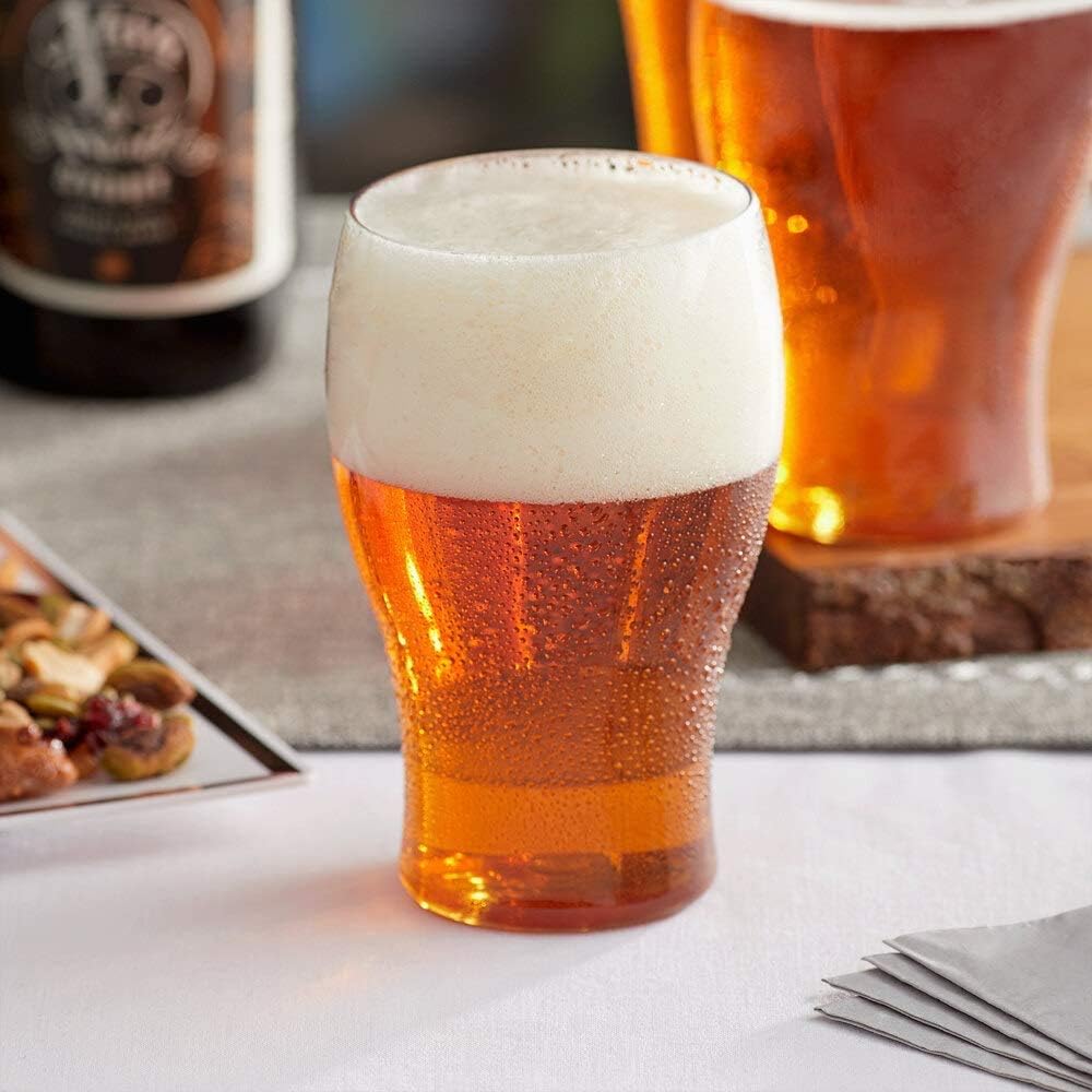 Amazon.com | Minoqi 10 oz Clear Plastic Beer GLASS Disposable Beer Can ...