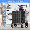 Amazon.com: 450lbs Capacity Shopping Cart,Upgrade Huge Grocery Cart on ...
