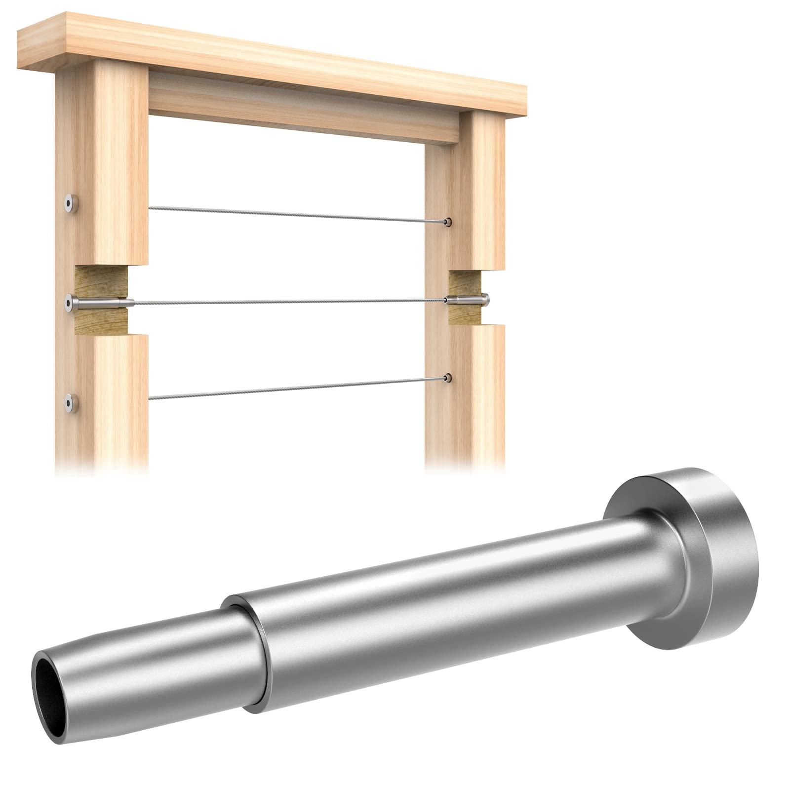 Snapklik.com : 50 Pack 3/16" Invisible Cable Railing Kit, Stainless ...