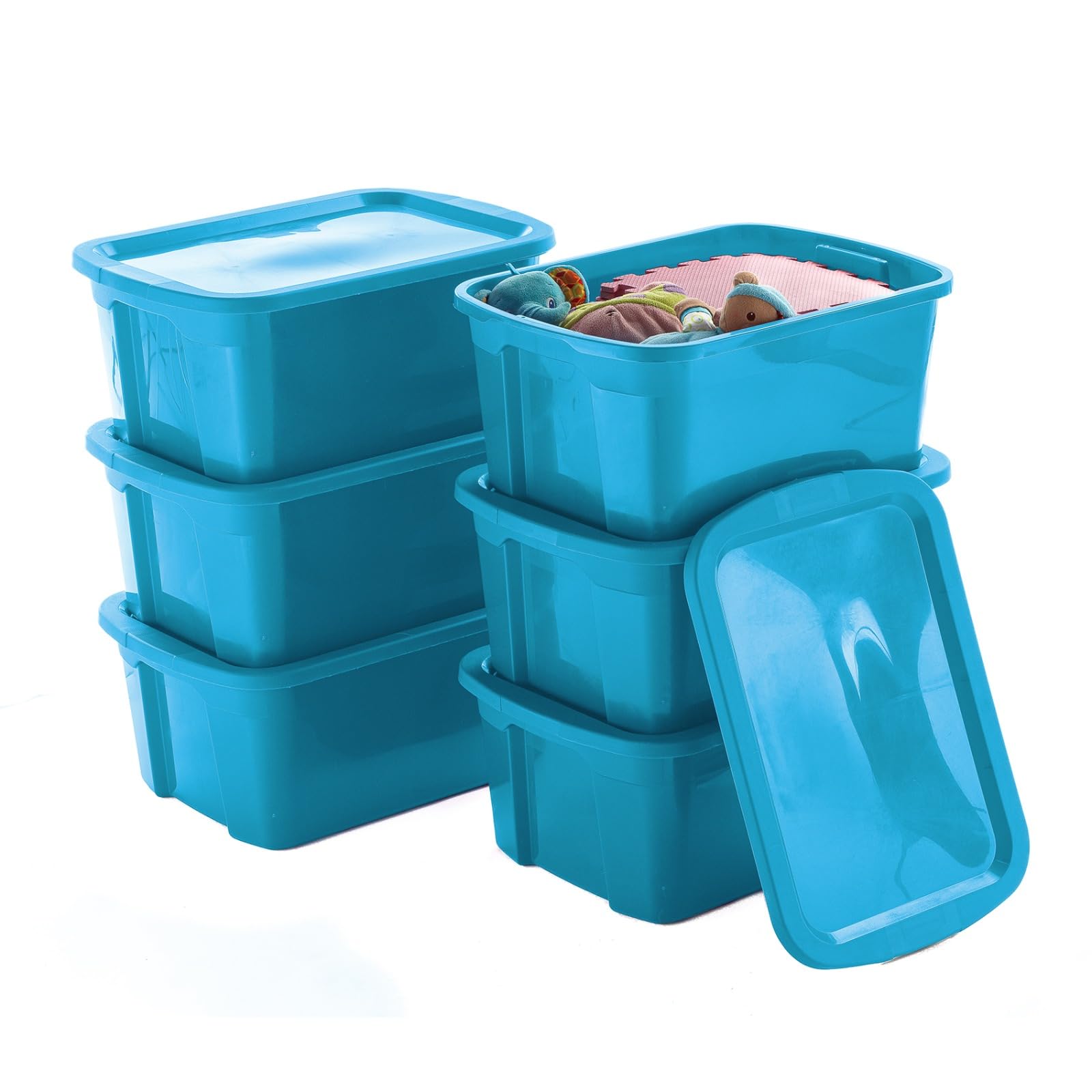 Amazon.com - Prodeplast 14.5 Gallon Plastic Storage Container Bin with ...