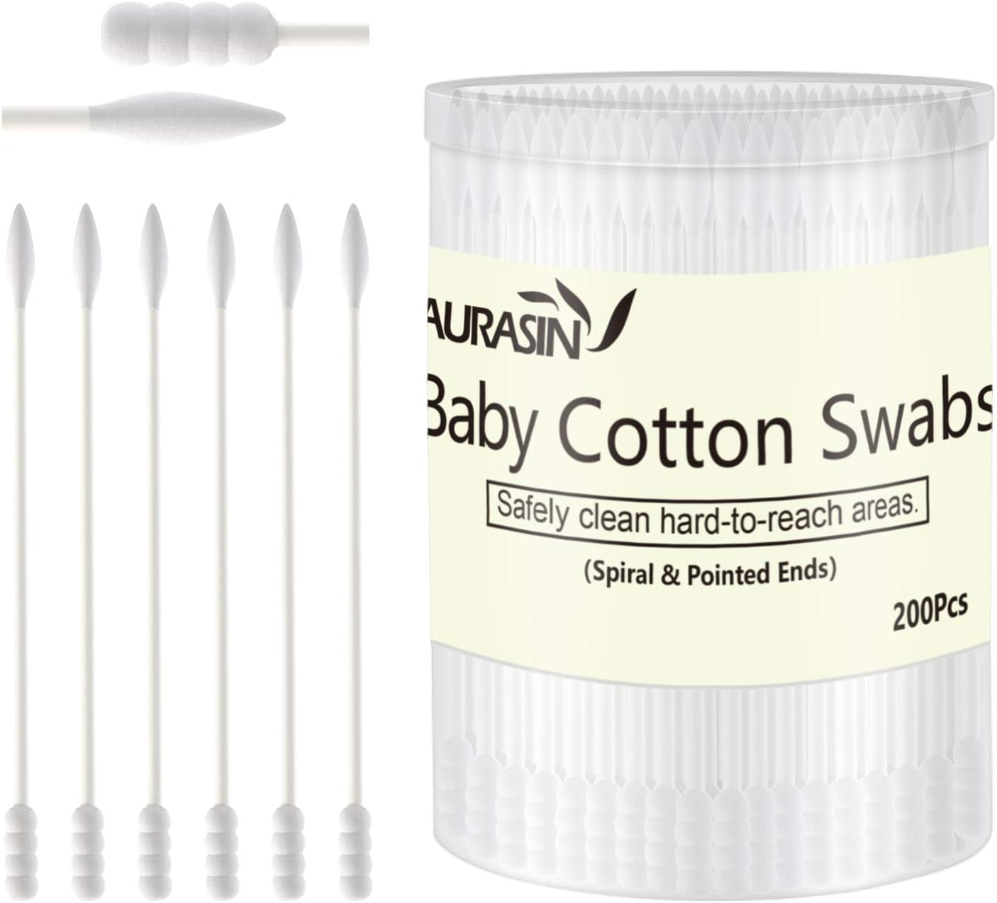 Amazon.com: Kiemeu Baby Qtips Safety Swabs For Ears Safety Qtips Cotton ...