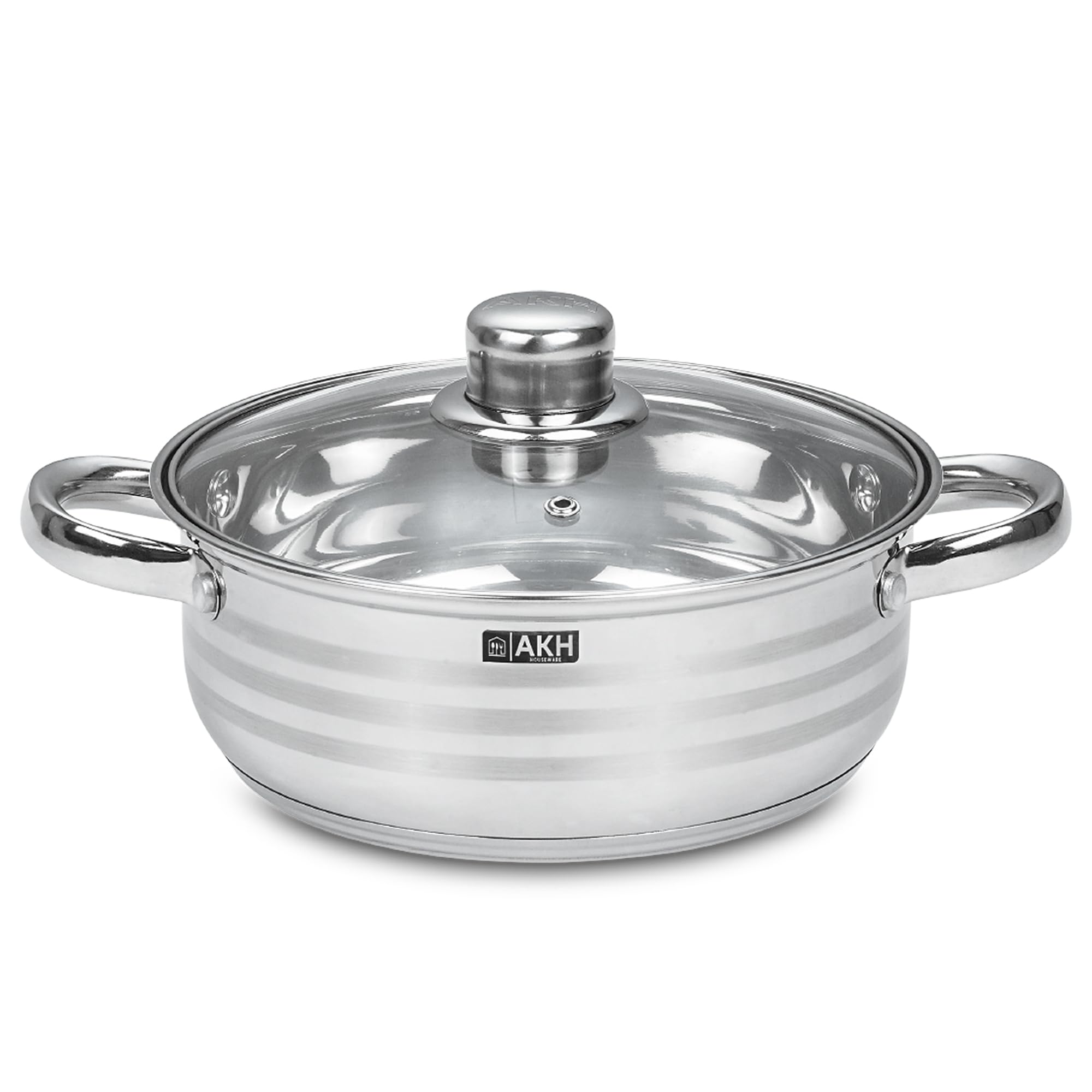 AKH HOUSEWARE Stock Pot Casserole Dish Cooking Pot with Lid 28cm 7.4 ...