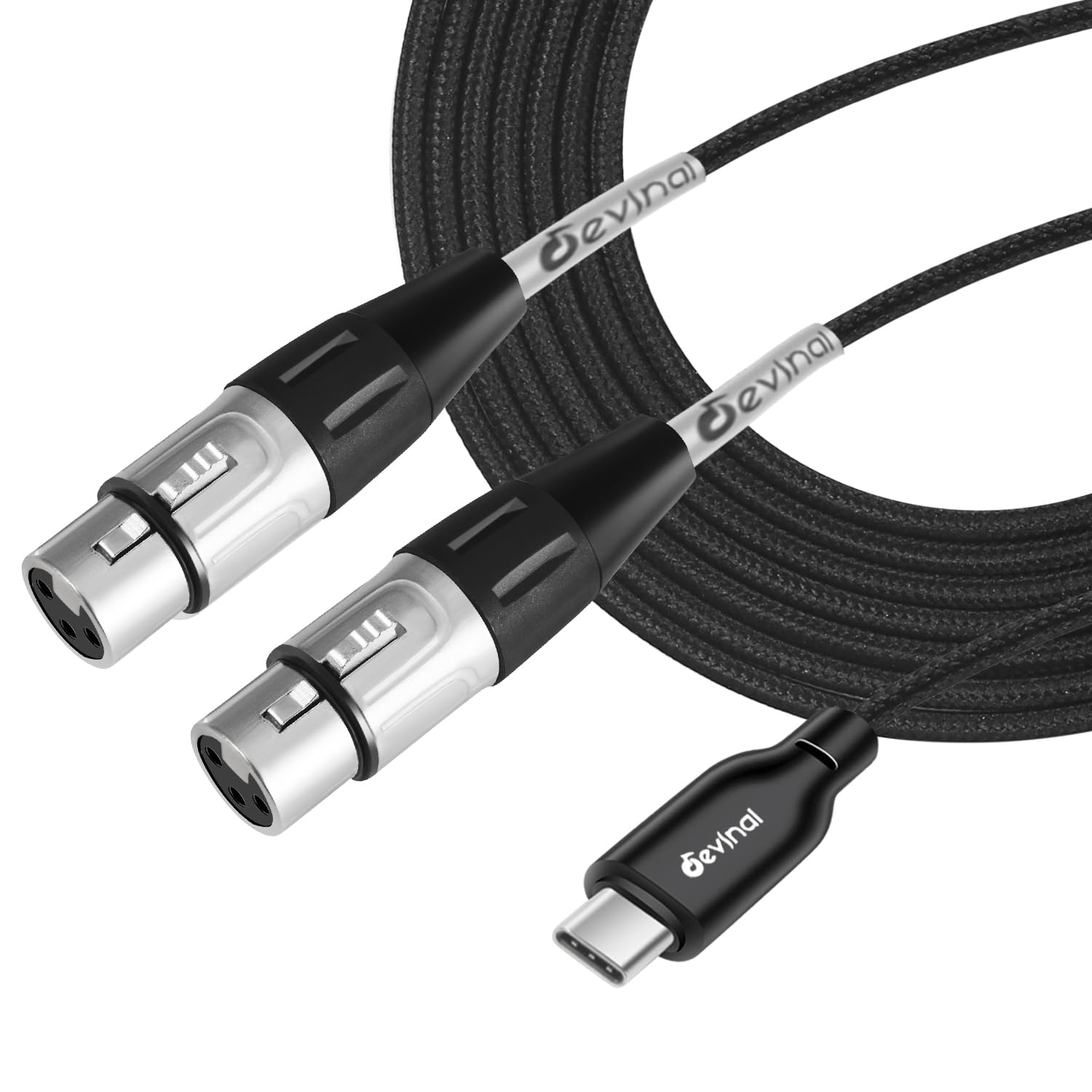 Amazon.com: Devinal Female XLR to USB C Recording Cable, Dual Unbalance ...