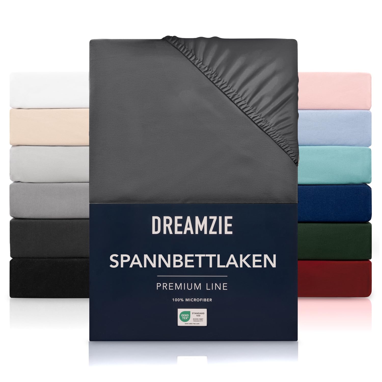 Dreamzie Spannbetttlaken 140x200 cm - Hoher Steg bis 33 cm - 100% ...