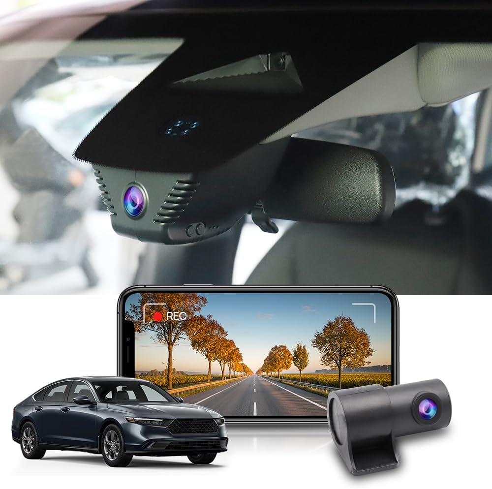 Amazon.com: Fitcamx Front 2160P+Rear 1080P Dash Cam for Honda Accord ...