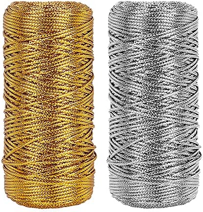 Amazon.com: 440 Yards Metallic Cord Tinsel Rope for Craft Jewelry ...