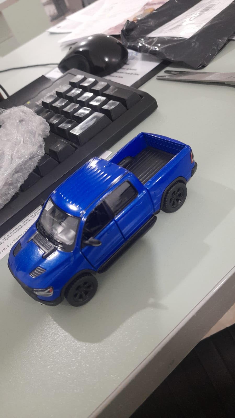 Miniatura Carrinho de Ferro Ram 1500 Caminhonete 4X4 Metal (ram azul ...