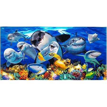 Amazon.com: Dawhud Direct Dolphin Beach Towel for Girls, Dolphins Bath ...