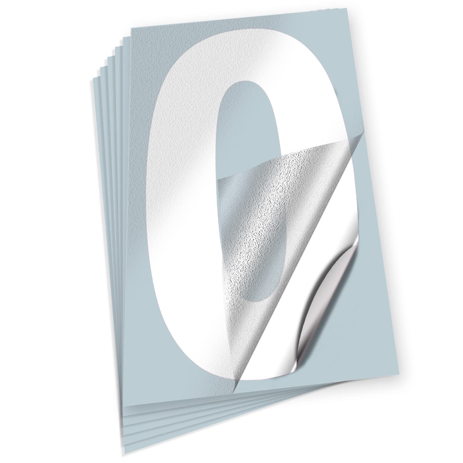 Amazon.com: iSYFIX White Vinyl Number 0 (Zero) Stickers - 6 Pack 8 inch ...