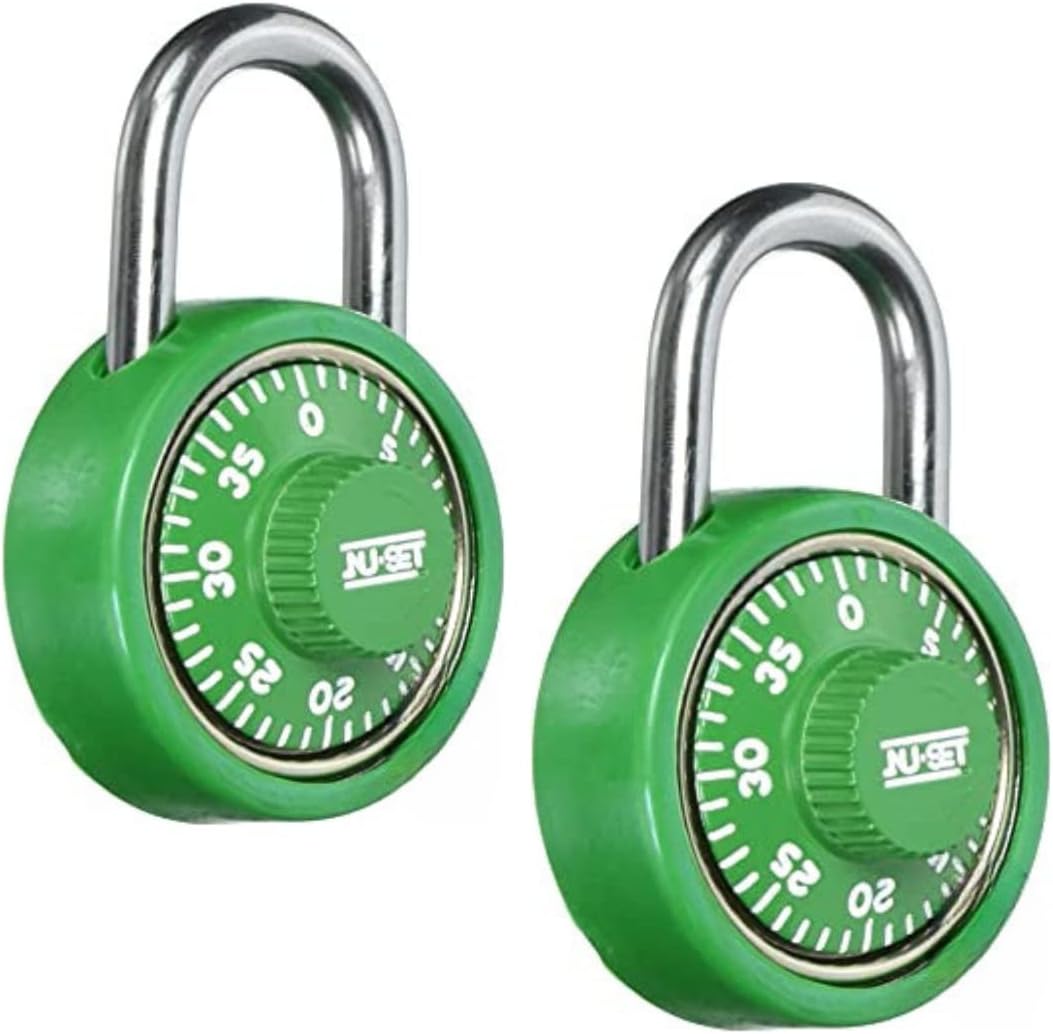 NU-SET 1-3/4 Inch Spin Dial Locker Lock, Combination Padlock for Gym ...