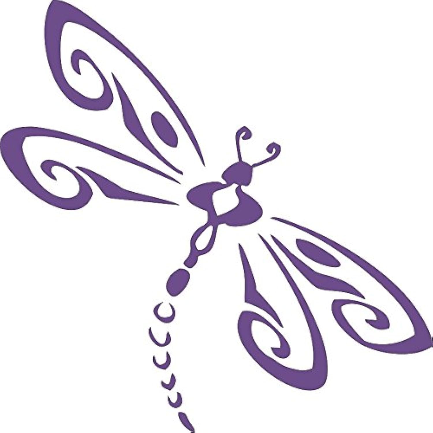 Amazon.com - Single Dragonfly Flying Heart - Die Cut Vinyl Window Decal ...