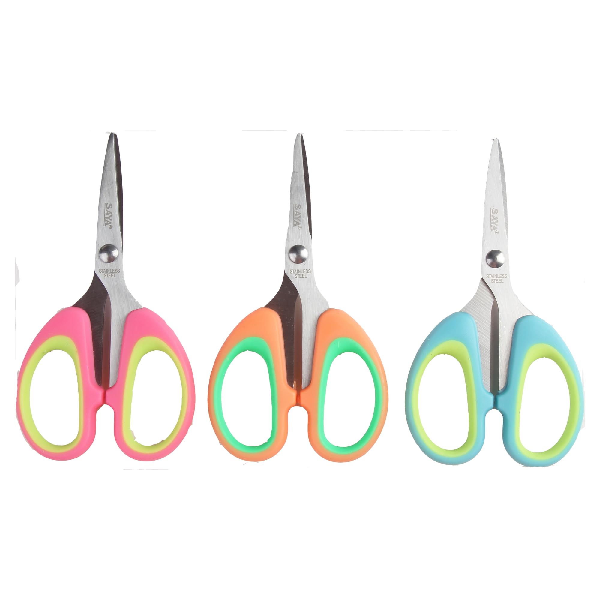 Saya Pack of 2 Small Soft grip Scissors : Amazon.in: Office Products