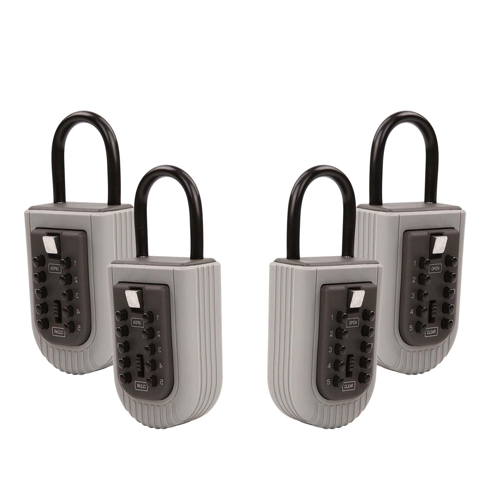 Amazon.com: SEPOX® 4Pcs Metal Key Lock Box with Code 9 Push Button, X ...