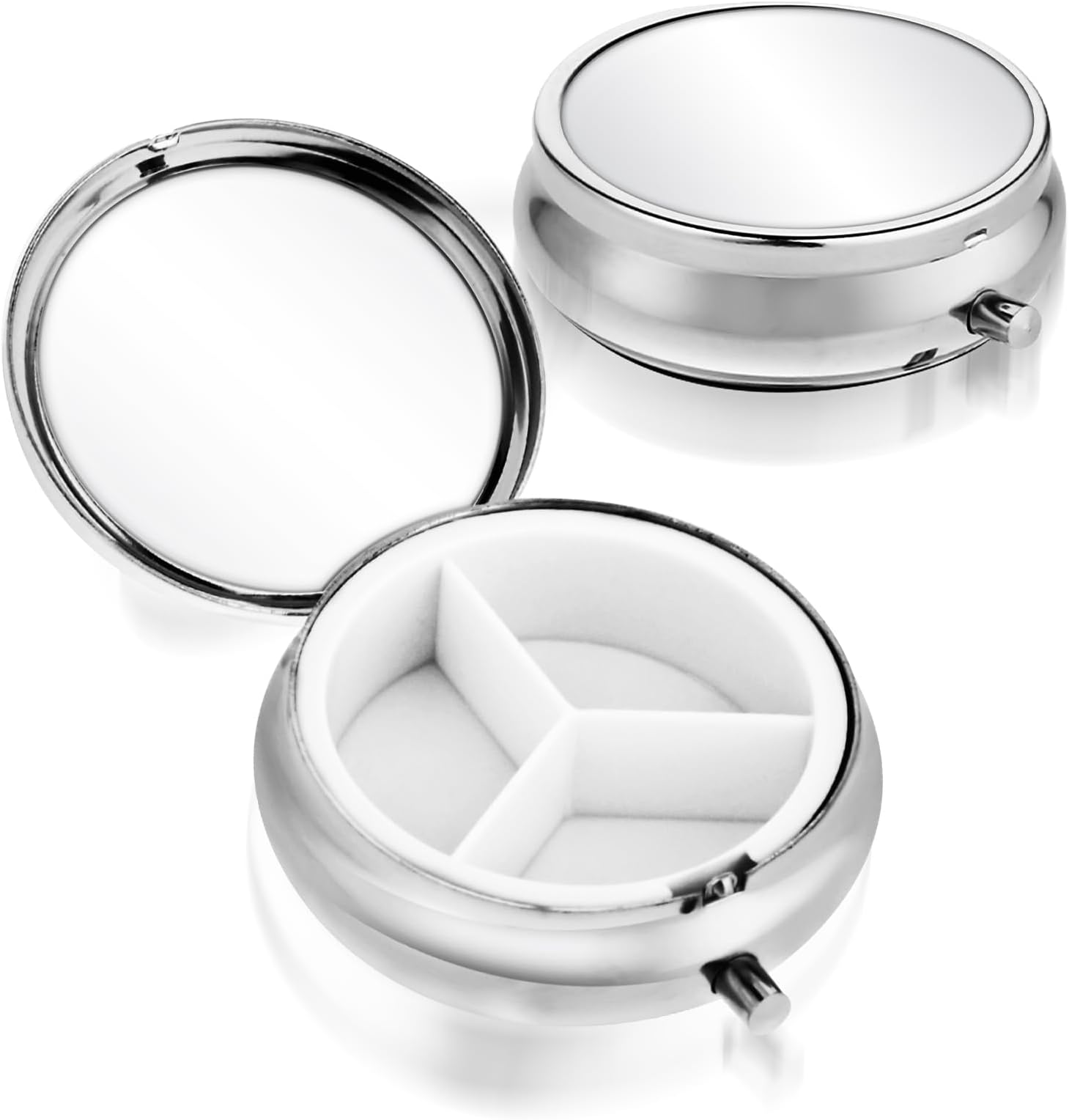 Amazon.com: Sibba 3 Compartment Portable Medicine Pill Case, Travel ...