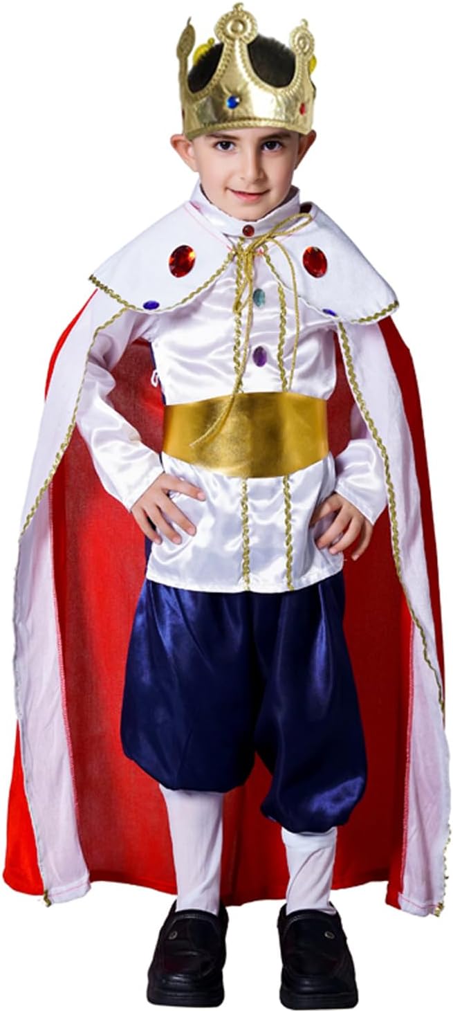 Amazon.com: KalcyKizz Boy's Deluxe Regal King Costume (L(10-12Y ...
