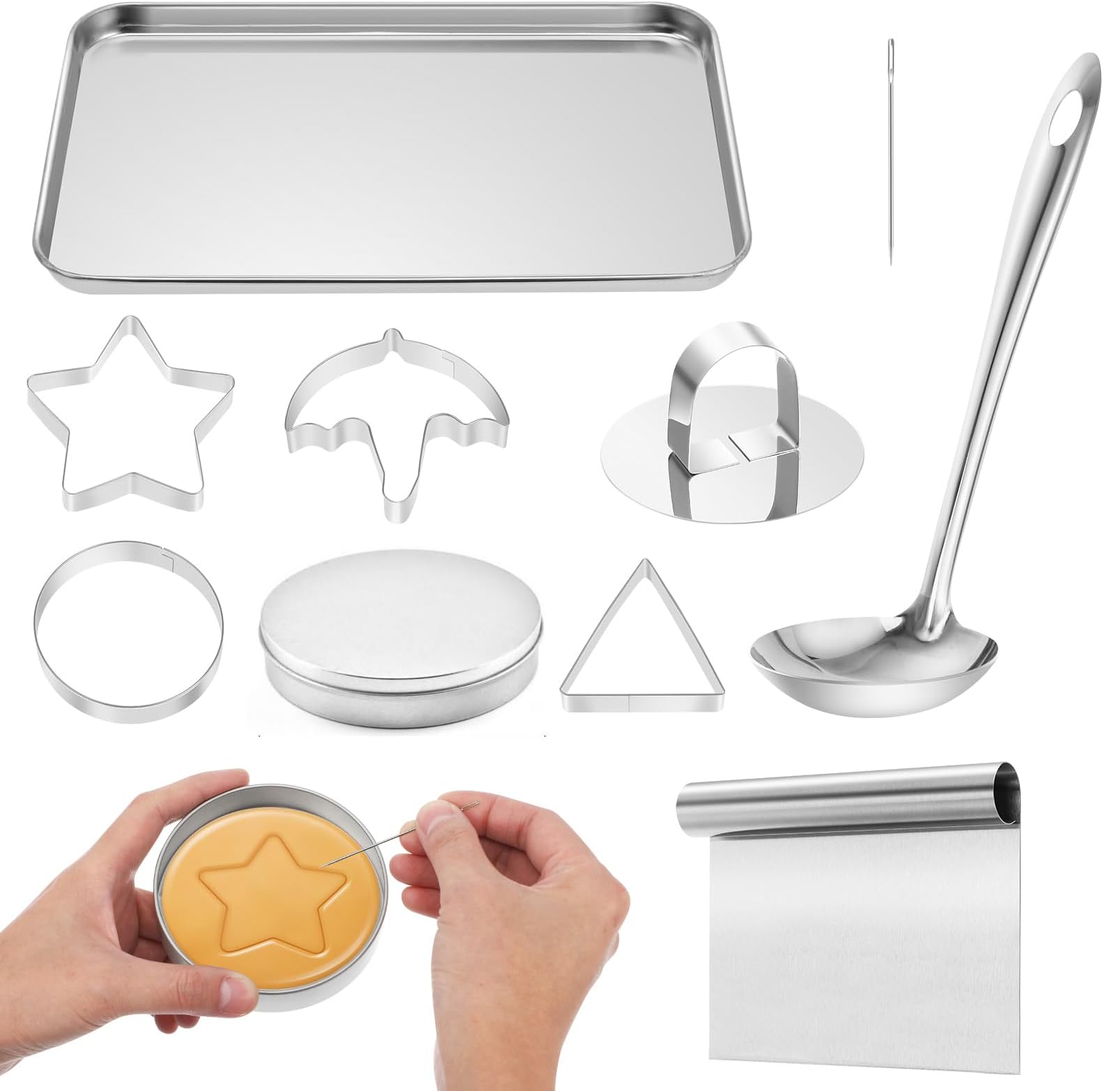 Amazon.com: Tideriel Korean Sugar Cookie Making Tools 10pcs Stainless ...